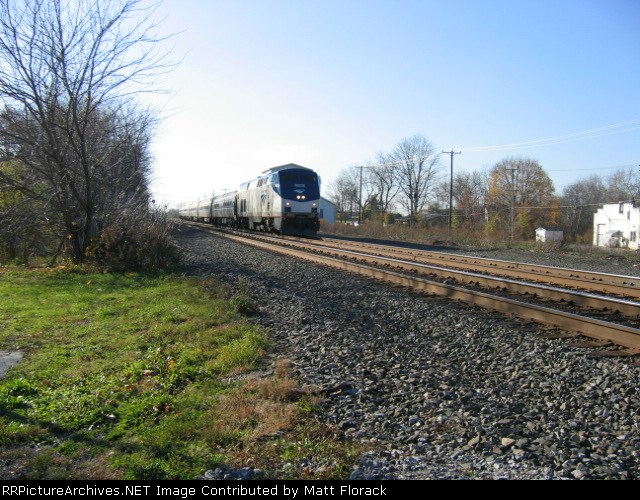 Amtrak train 64, the Maple Leaf eastbound at Bergen, NY
